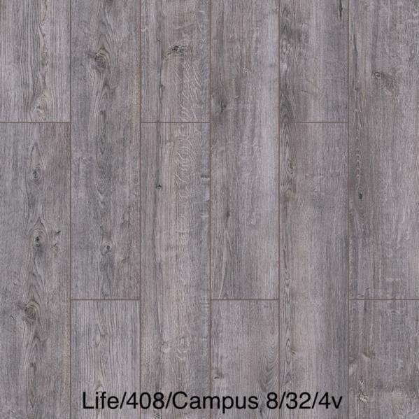 Ламінат STEPCLICK Life 4V Campus Oak KT408 1205*197*8 32кл.