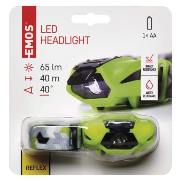 Фонарь налобный EMOS 3W LED+2Red LED (P3530)